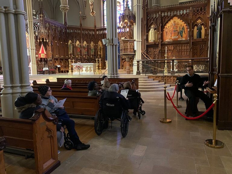 Active seniors take a trip to enjoy the 1868 Henry Erben pipe organ ...